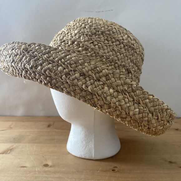 Caterina Lucci | Accessories | Caterina Lucci Hat Woven Straw Wide ...